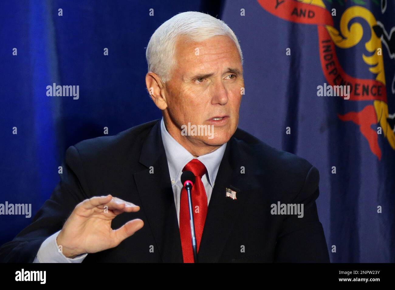 Vice President Mike Pence speaks during a roundtable discussion on ...