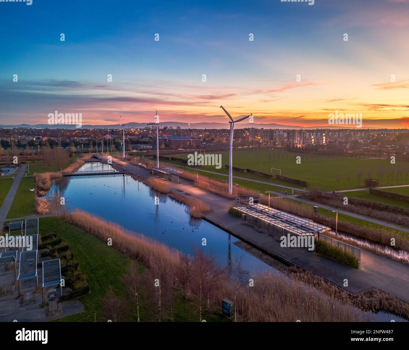 February dusk in Father Collins Park Stock Photo - Alamy