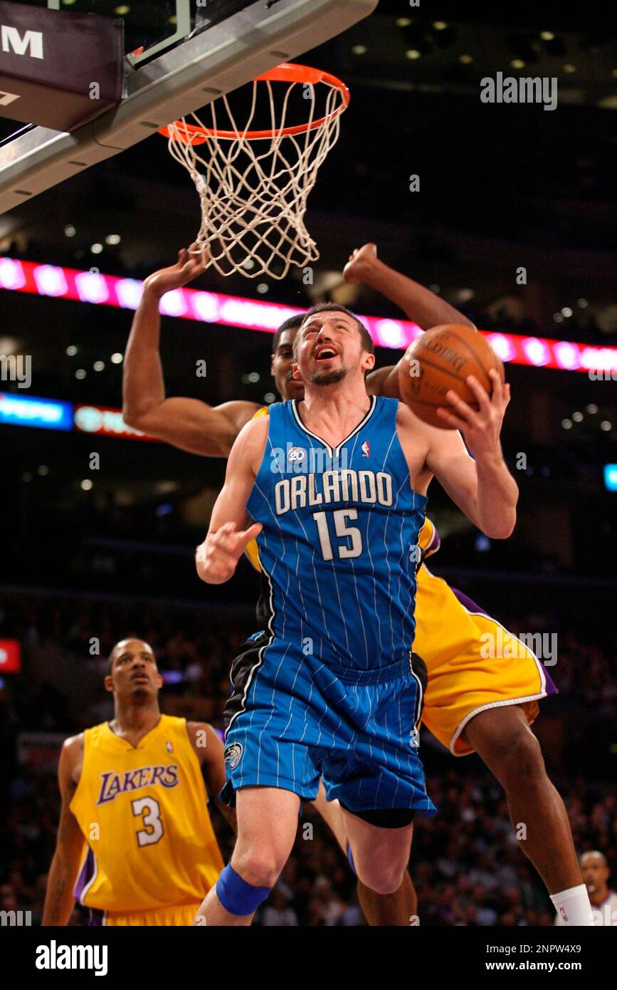 Orlando Magic forward Hedo Turkoglu (15) makes a move with the ...