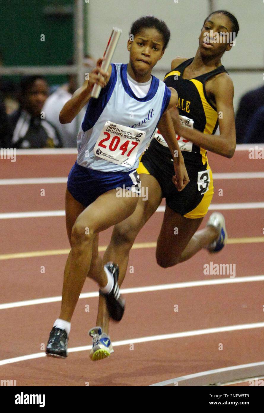 Tasha Stanley of Eleanor Roosevelt High (Md.) runs in the 4 x 400m ...