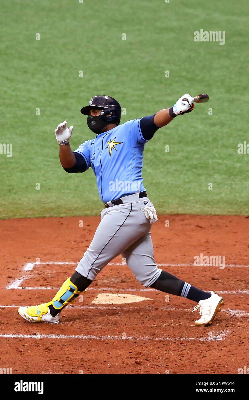 ST. PETERSBURG, FL - JULY 08: Yandy Diaz (2) of the Rays at bat during ...