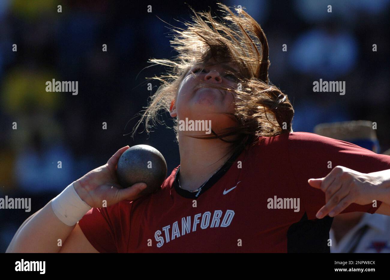 Melissa Yunghans of Stanford placed fourth in the women's shot put at ...
