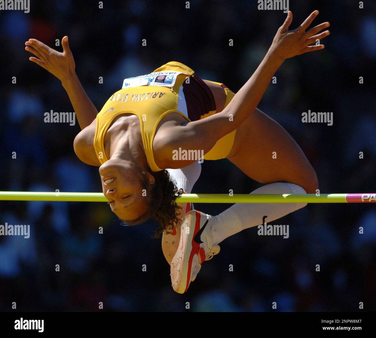 Jacquelyn Johnson of Arizona State placed second in the women's high jump at 5-11 1/4 (1.81m) in ...