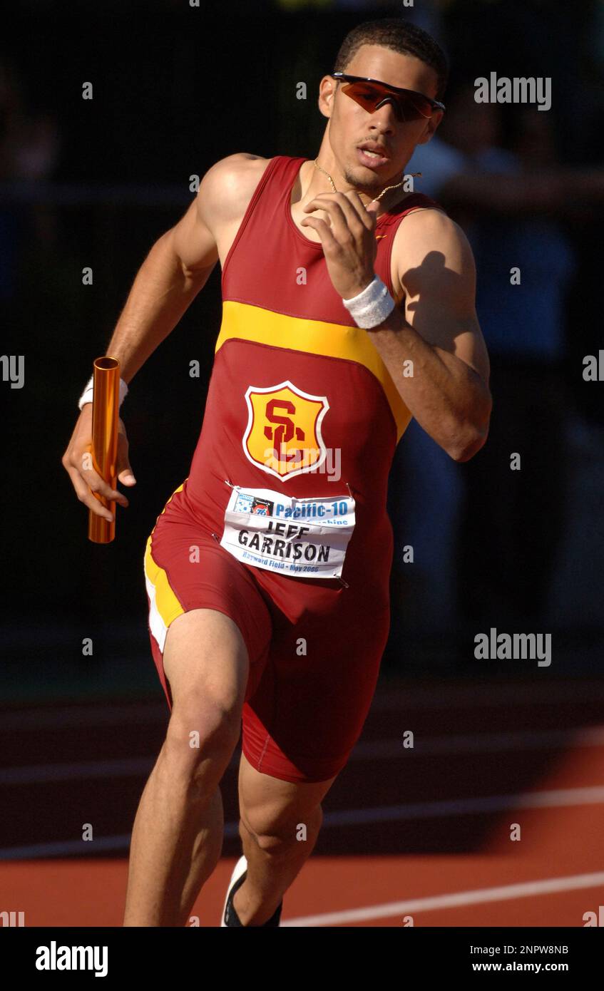 Jeff Garrison II runs the opening leg of victorious USC 1,600-meter ...