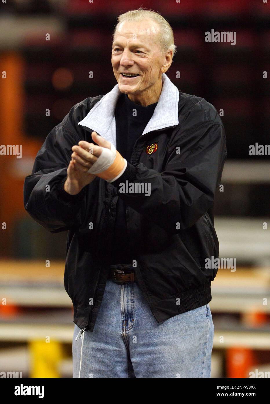 Bob Matthias at the Run for the Dream indoor track & field meet at the ...