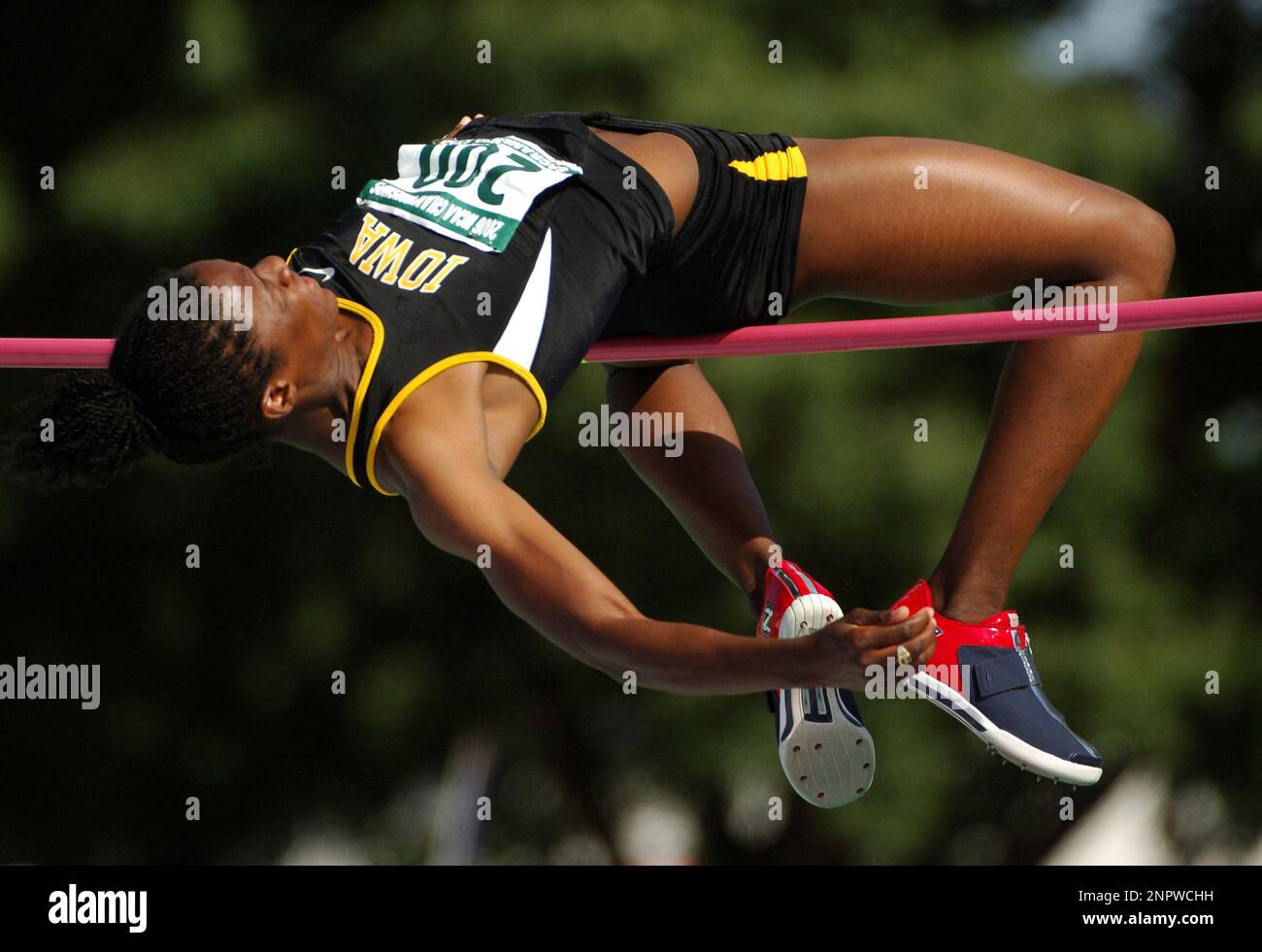 Peaches Roach of Iowa placed fourth in the women's high jump at 6-1 1/4 ...