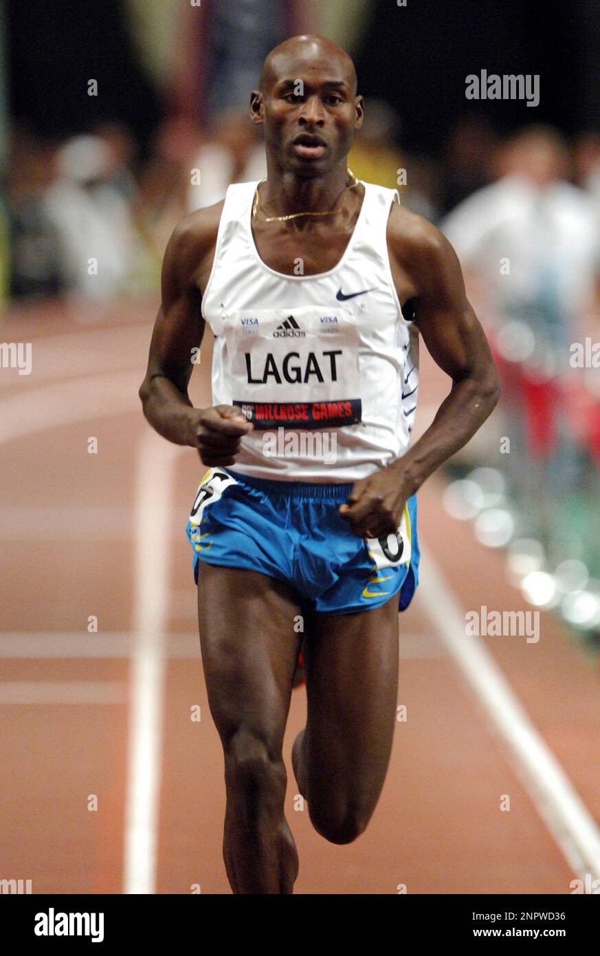 Bernard Lagat won the Wanamaker Mile for the fourth time in 3:56.85 in the 99th Millrose Games ...