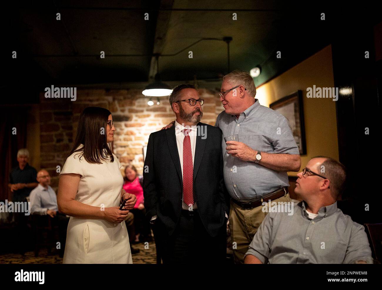 El Paso County Commissioner Mark Waller, middle, with Sen. Bob Gardner ...