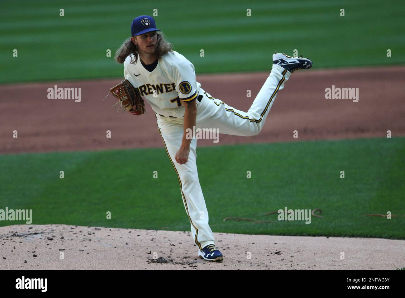 MILWAUKEE, WI - JULY 04: Milwaukee Brewers relief pitcher Josh Hader ...