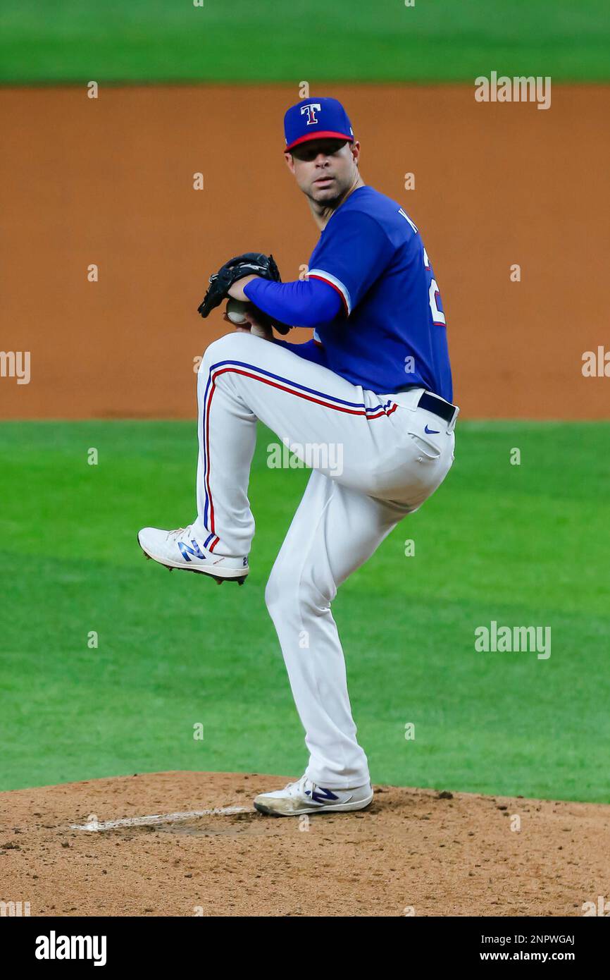 ARLINGTON, TX - JULY 04: Texas Rangers starting pitcher Corey Kluber ...