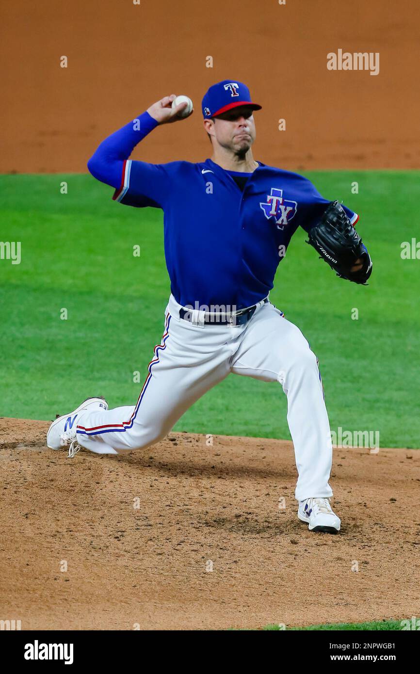 ARLINGTON, TX - JULY 04: Texas Rangers starting pitcher Corey Kluber ...