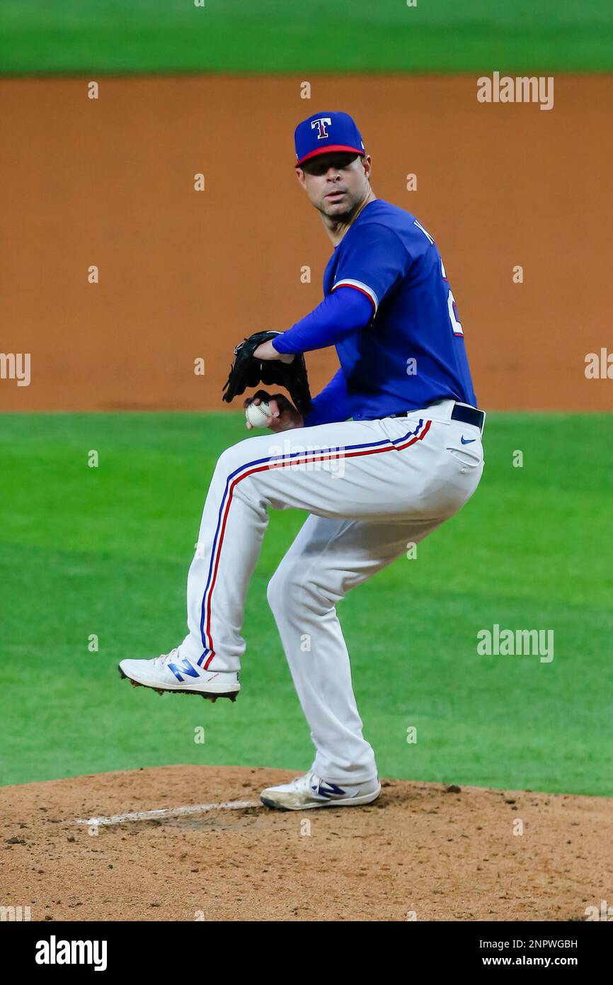 ARLINGTON, TX - JULY 04: Texas Rangers starting pitcher Corey Kluber ...