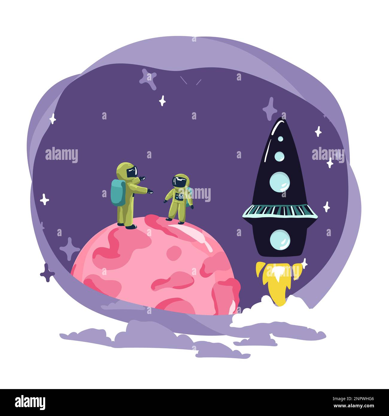 cartoon space backgrounds. Templates for flyers, banners, cards, covers ...