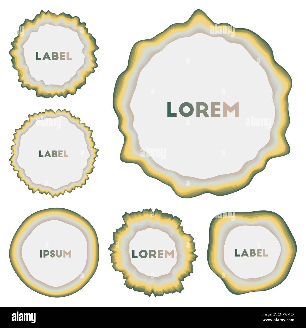 Collection of round shapes. Attractive circular backgrounds. Awesome ...