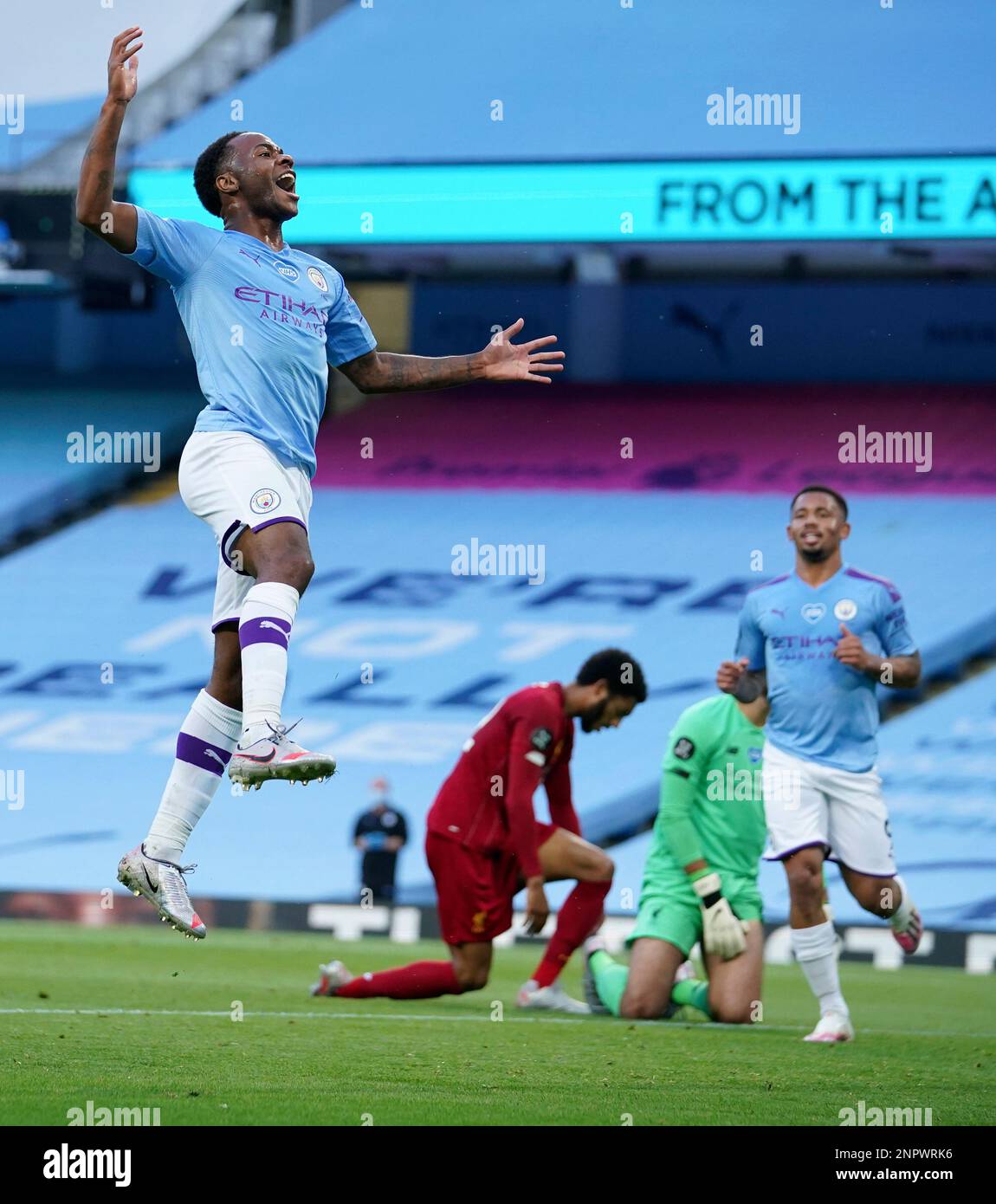 Manchester City's Raheem Sterling celebrates after scoring his team's ...
