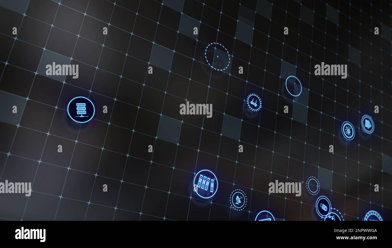 3D rendering the concept of cloud technologies and server data processing. Abstract service ...