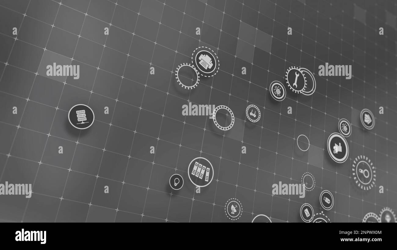 3D rendering the concept of cloud technologies and server data ...