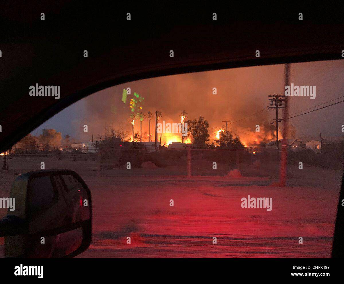 This Sunday, June 28, 2020 photo provided by El Centro Fire Department ...