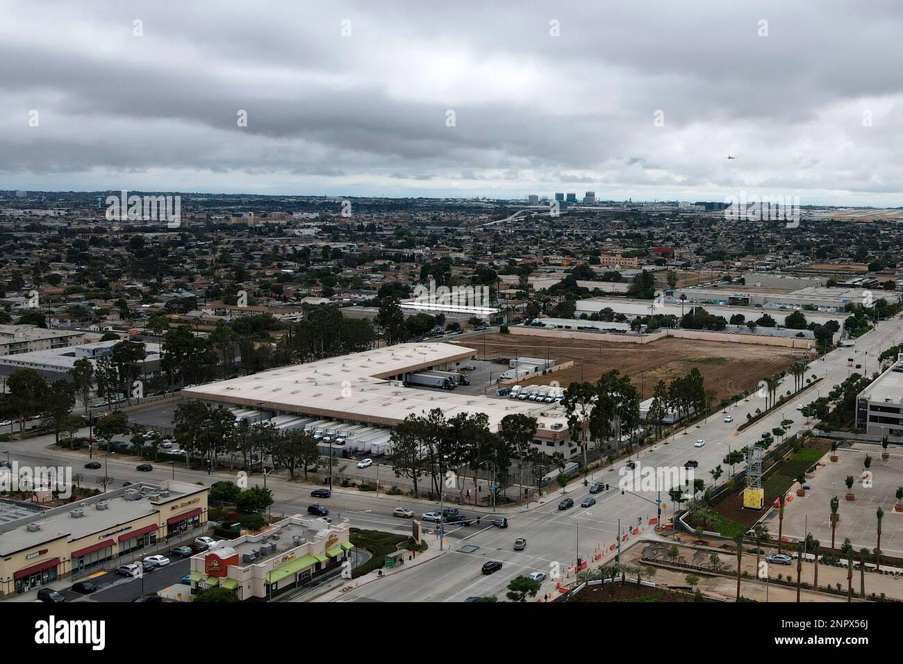 General overall view of the proposed site of LA Clippers arena, Sunday ...