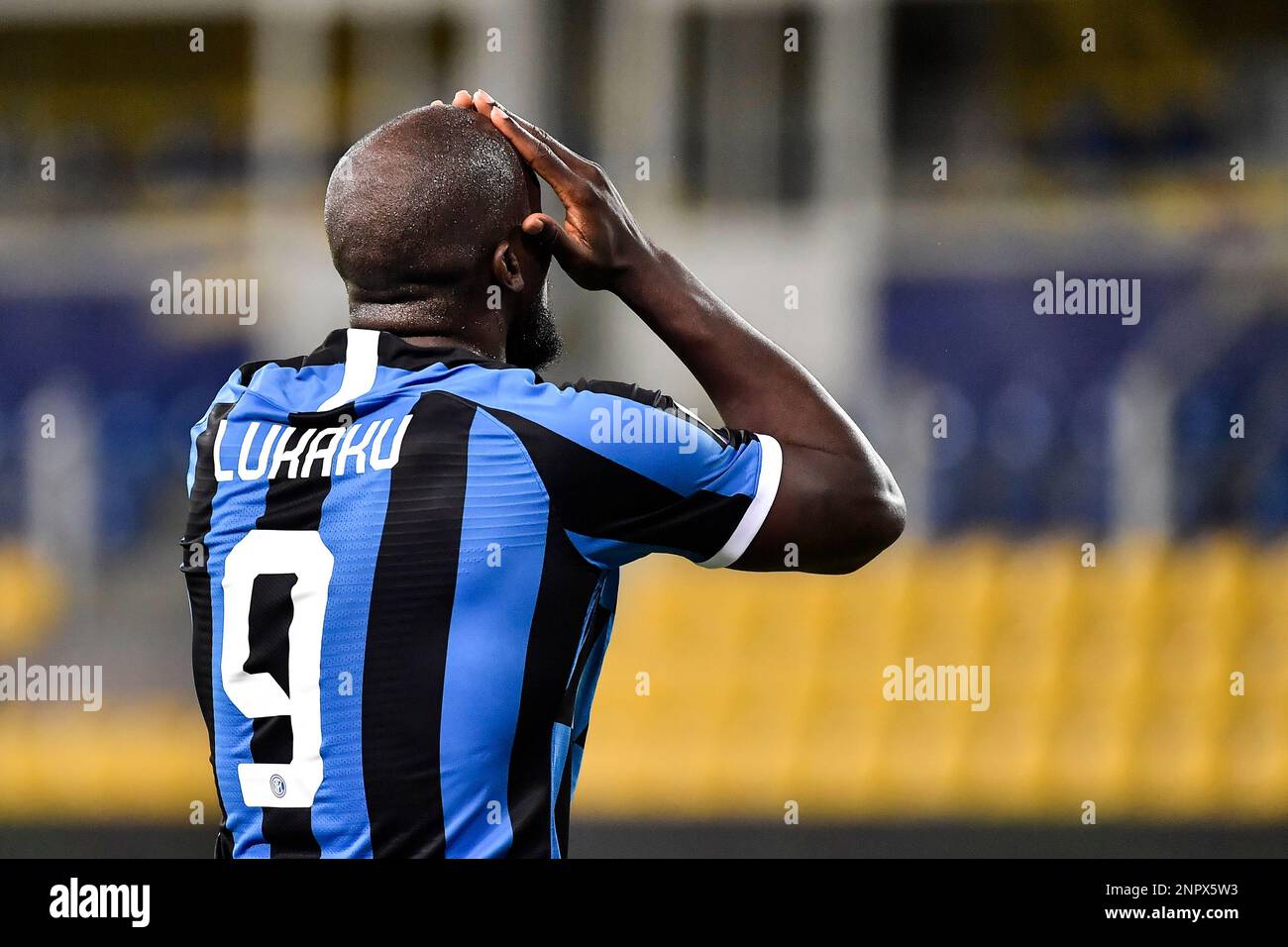 Romelu Lukaku during an Italian Series A soccer match between Parma and ...