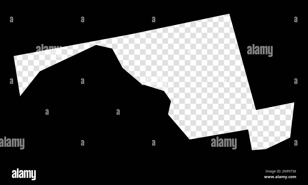 Stencil map of Maryland. Simple and minimal transparent map of Maryland ...