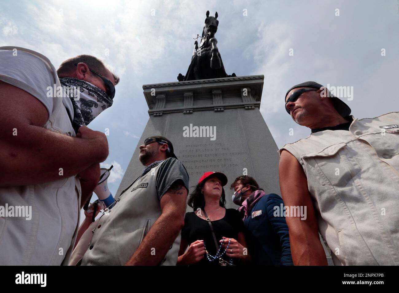 Members of the Invaders Motorcycle Club step between factions in the ...