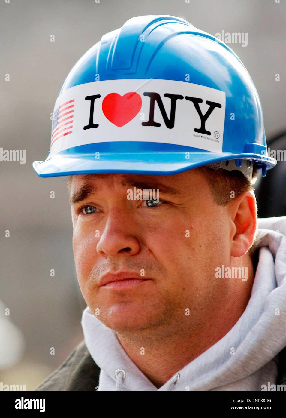 FILE - In this Oct. 11, 2001 file photo, with an "I Love NY" sticker on ...