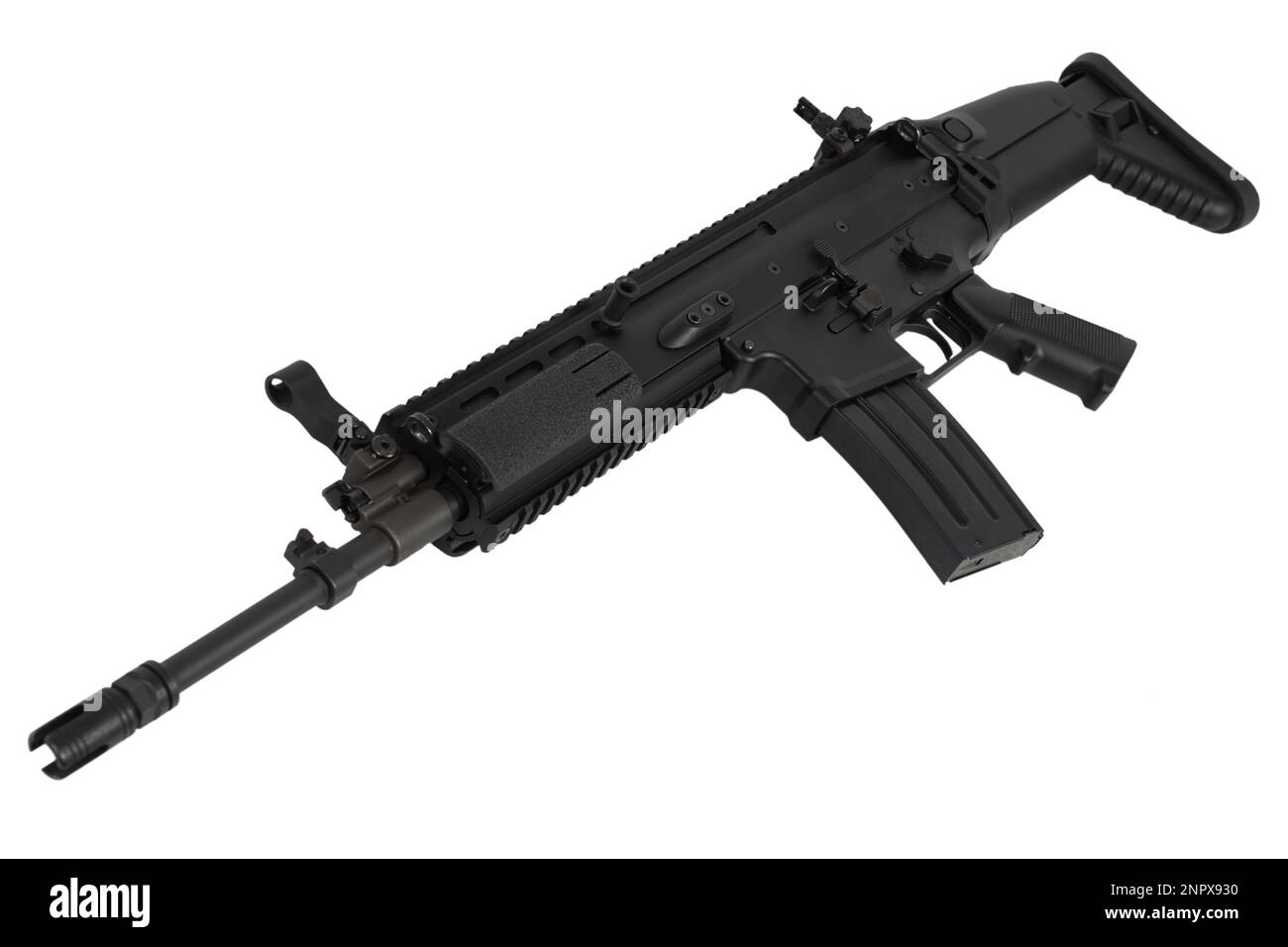 US Army SCAR-L carbine isolated on a white background Stock Photo - Alamy