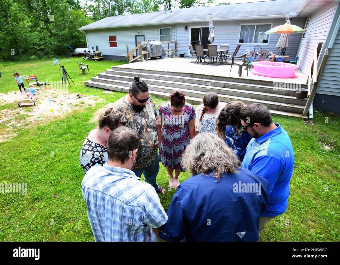 In this June 11, 2020 photo, The family, daughter-in- law Savanah Eagan ...