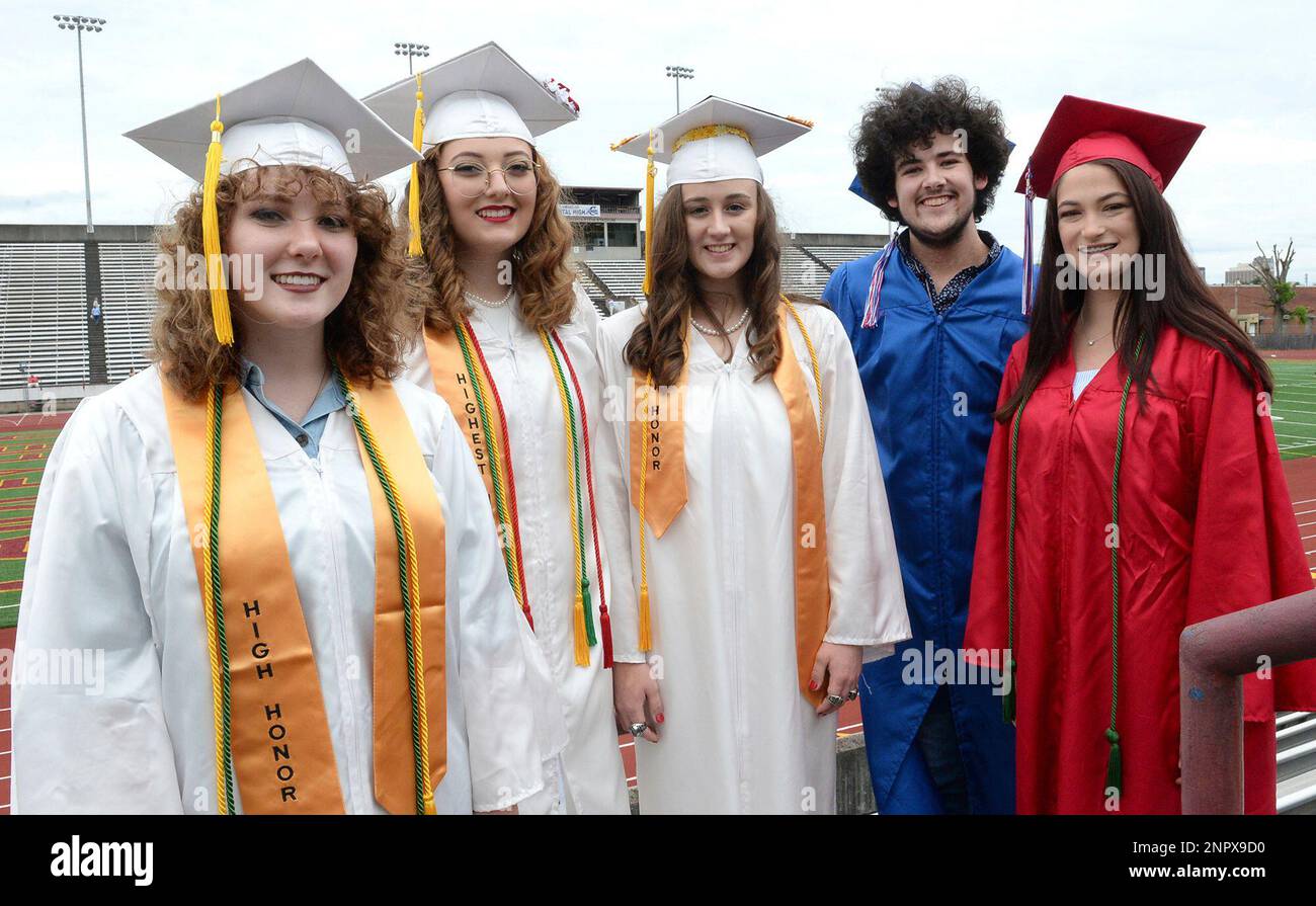Herbert Hoover High School graduates (from left) Leah Westfall, Hannah ...