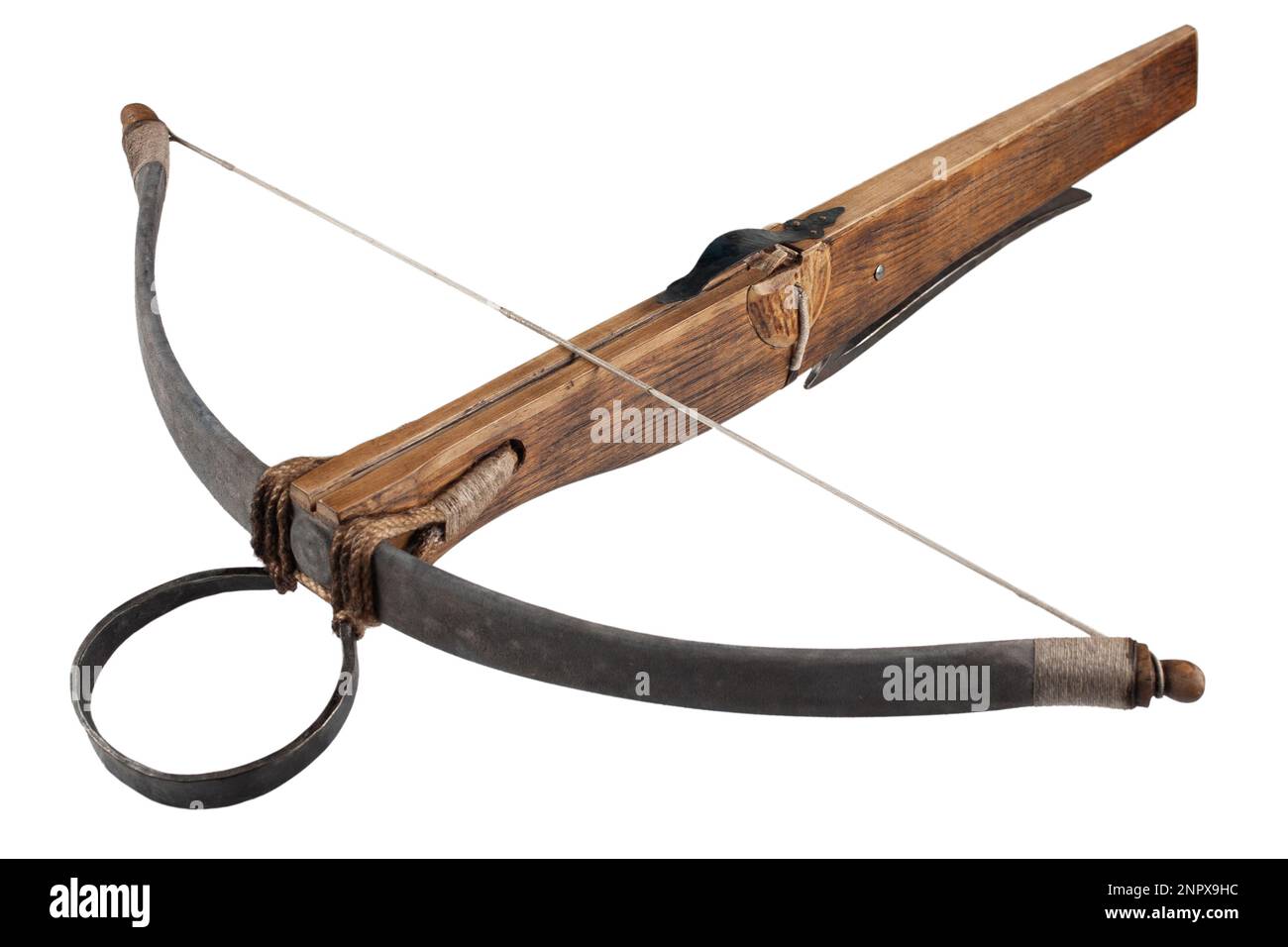 vintage medieval crossbow isolated on white background Stock Photo - Alamy