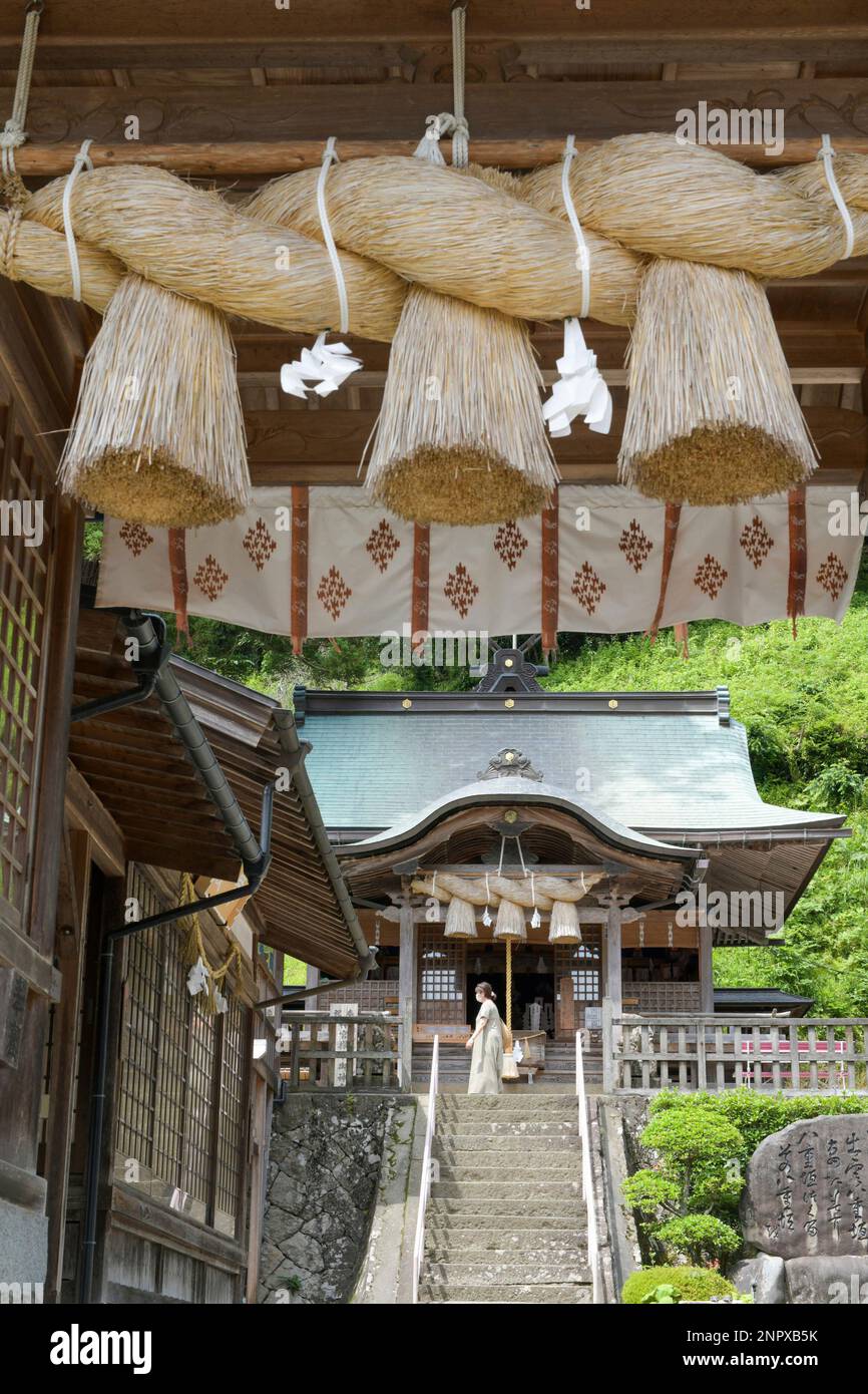A picture shows Suga Jinja Shrine which is believed that was built by ...