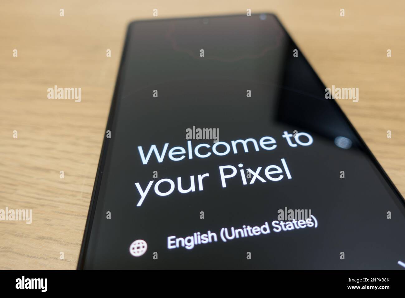 New Pixel Phone set-up Stock Photo - Alamy