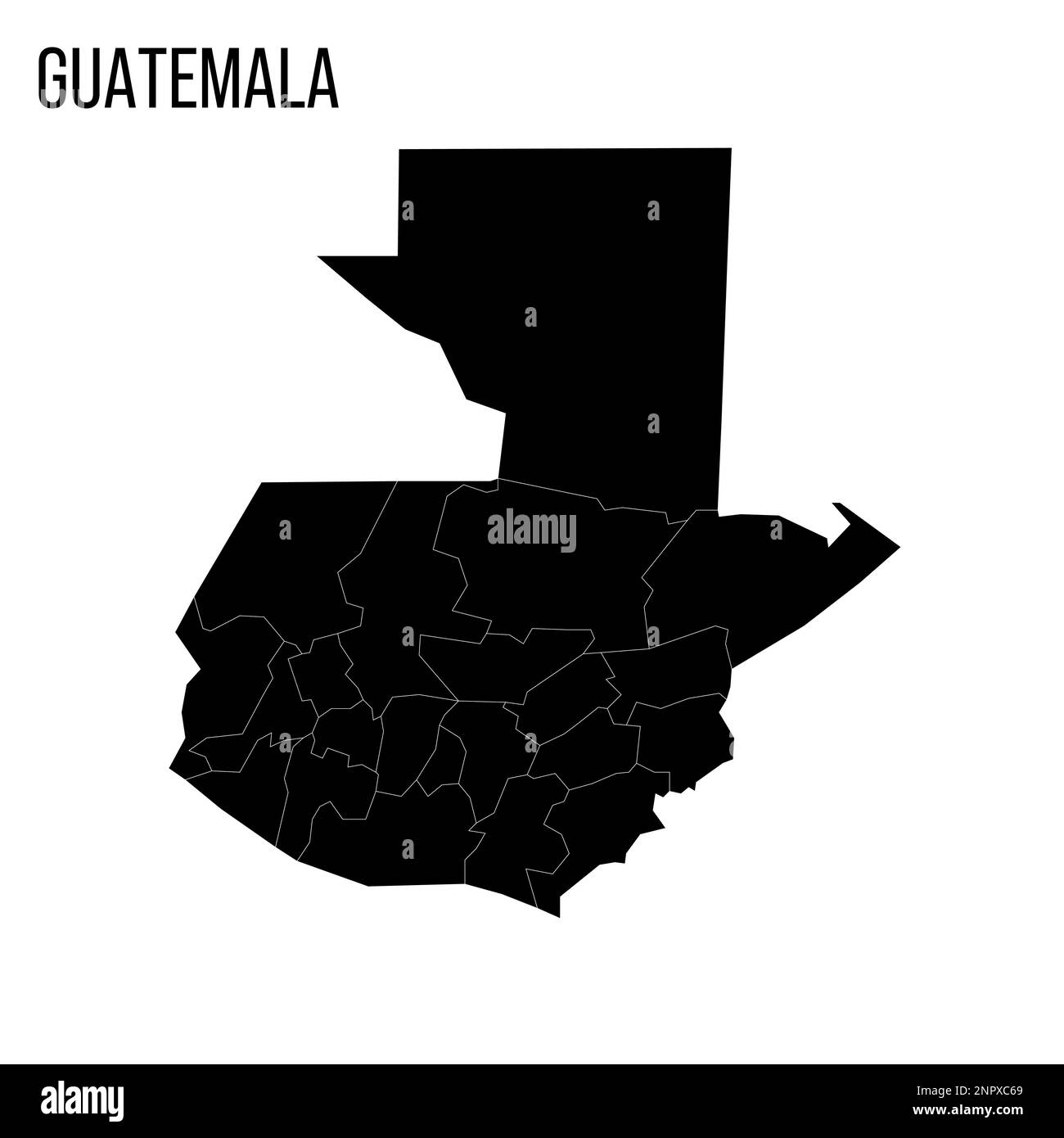 Guatemala political map of administrative divisions - departments ...