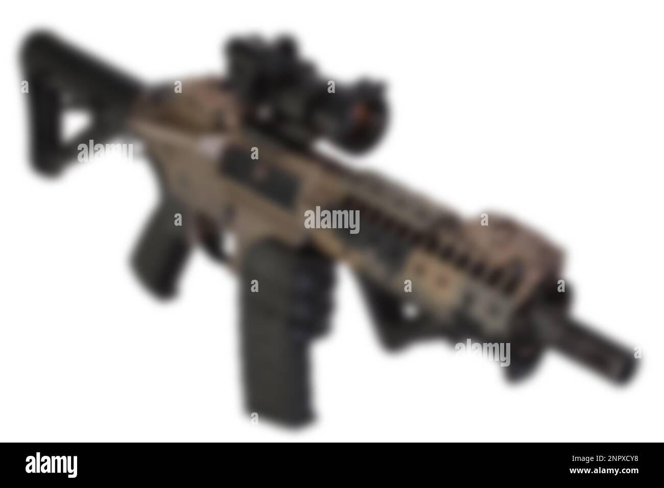 The variocolored blurred image special forces rifle Stock Photo - Alamy