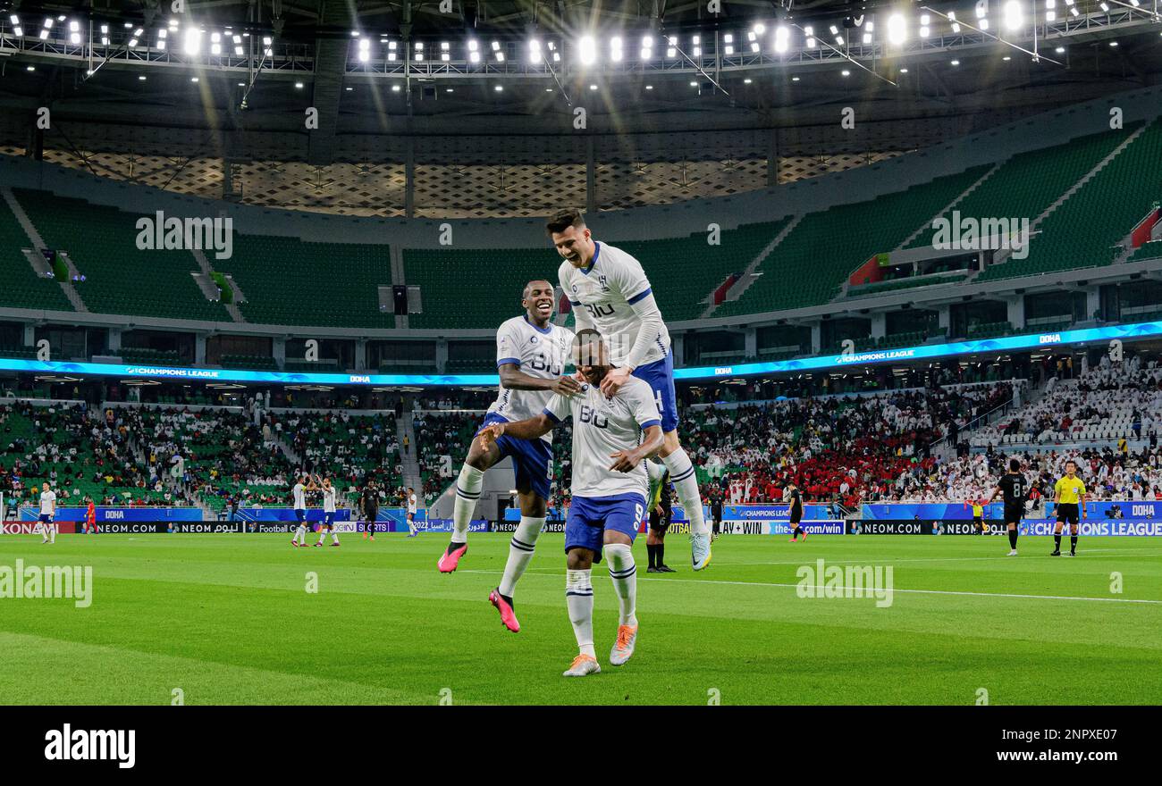 Doha, Qatar. 26th Feb, 2023. Al-Hilal SFC (KSA) four-goal hero Odion ...