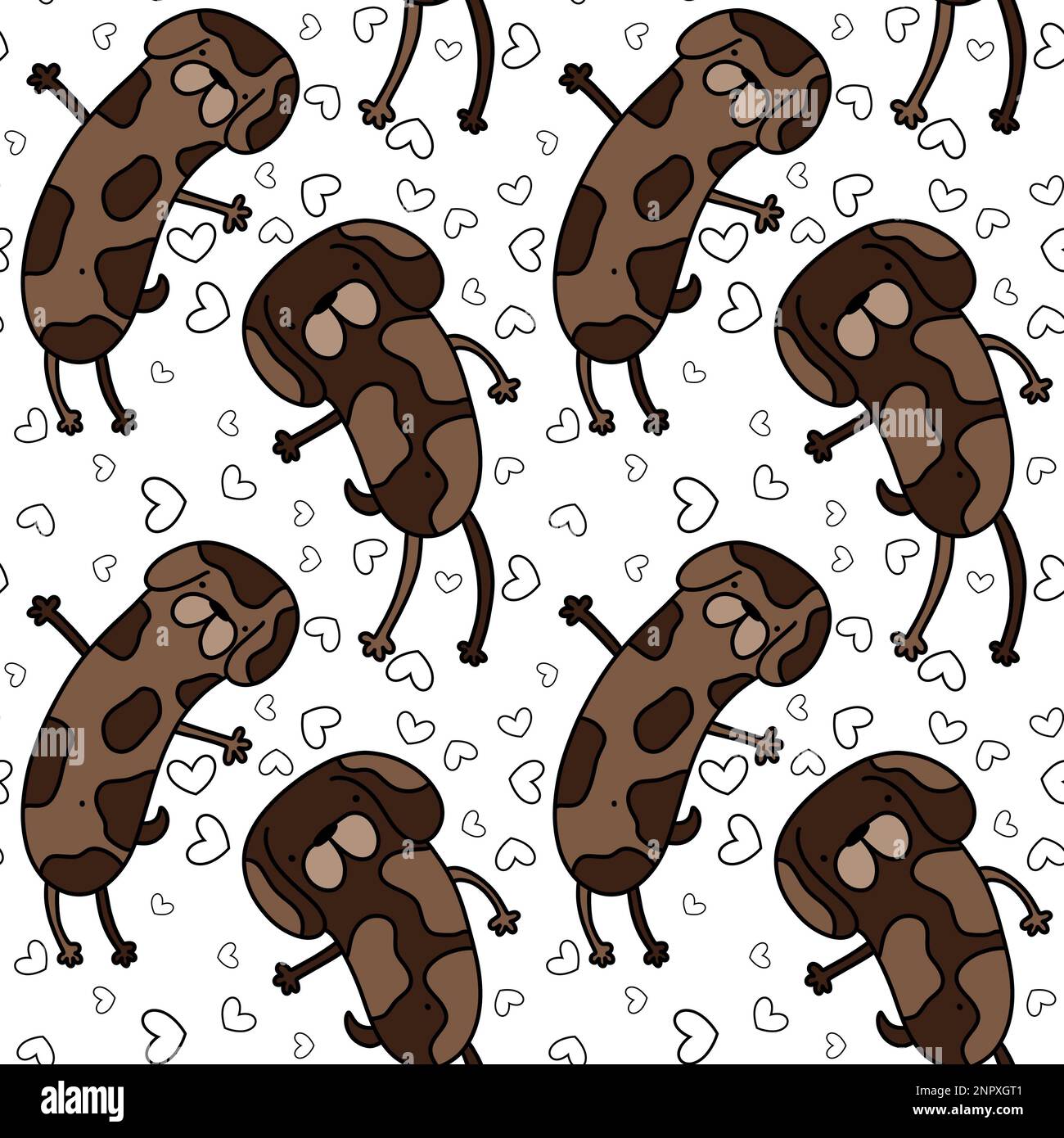 Cartoon animals seamless dogs pattern for wrapping paper and kids ...