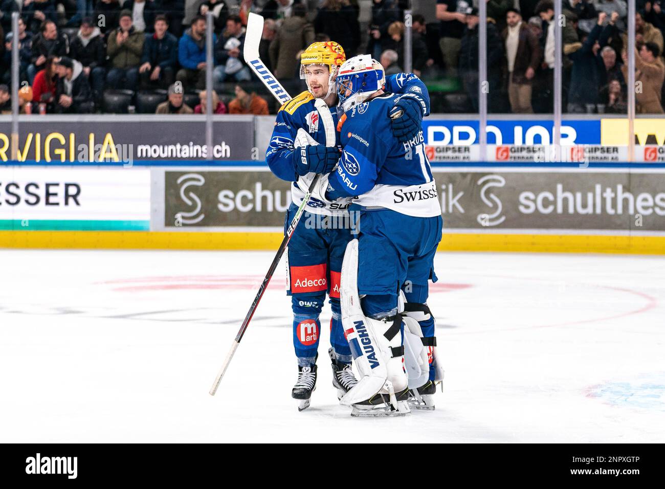 February 26, 2023, Zurich, Swiss Life Arena, NL: ZSC Lions - EV Zug ... February 26, 2023, Zurich, Swiss Life Arena, NL: ZSC Lions - EV Zug ...