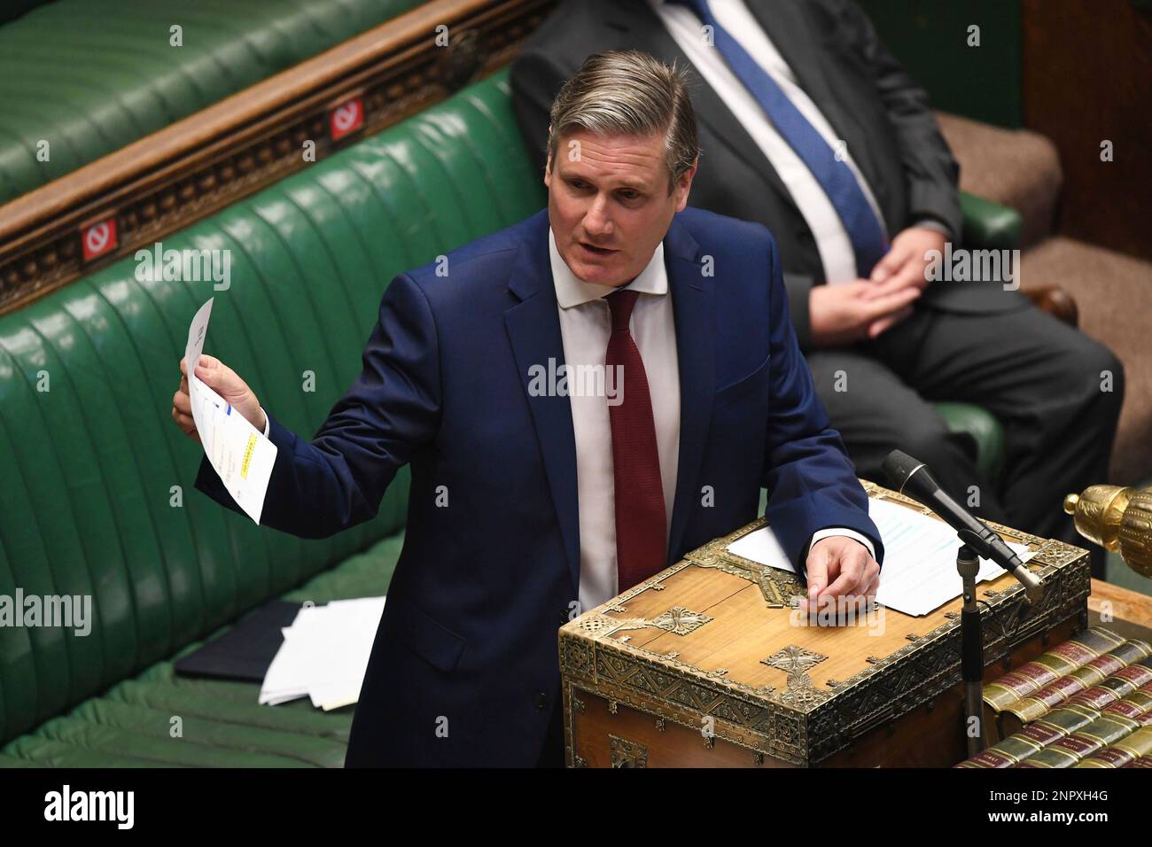 In this handout photo provided by UK Parliament, Britain's Labour ...