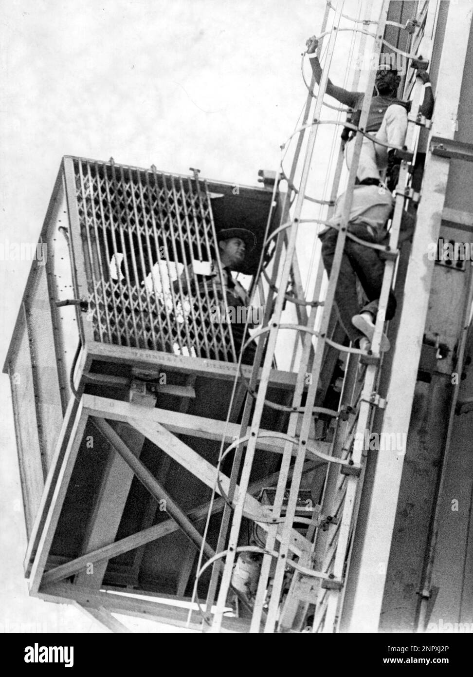 This July 14, 1964 file photo shows Leroy R. Brown, in elevator ...