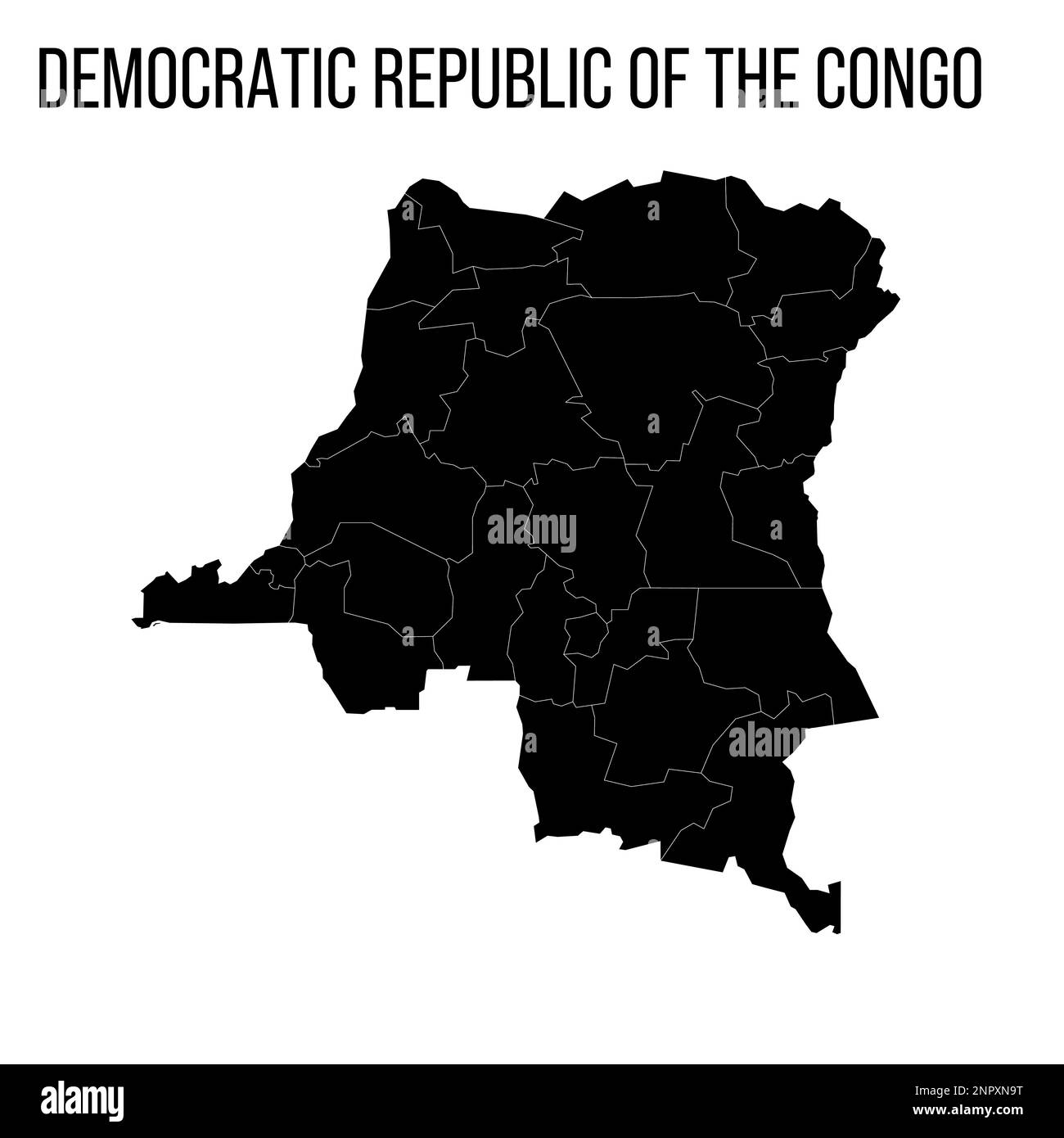 Democratic Republic of the Congo political map of administrative ...