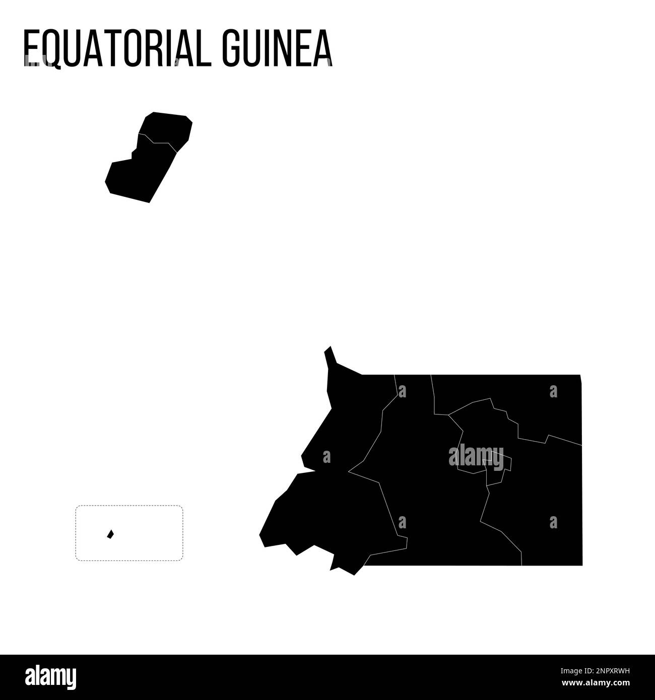 Equatorial Guinea political map of administrative divisions - provinces ...