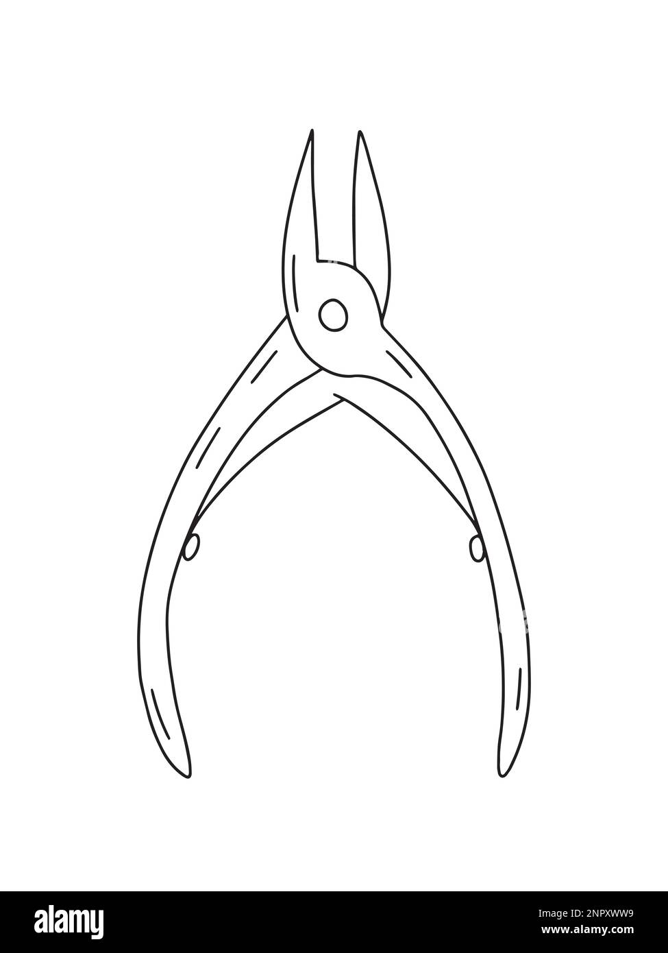 Vector manicure scissors doodle illustration Stock Vector Image & Art ...
