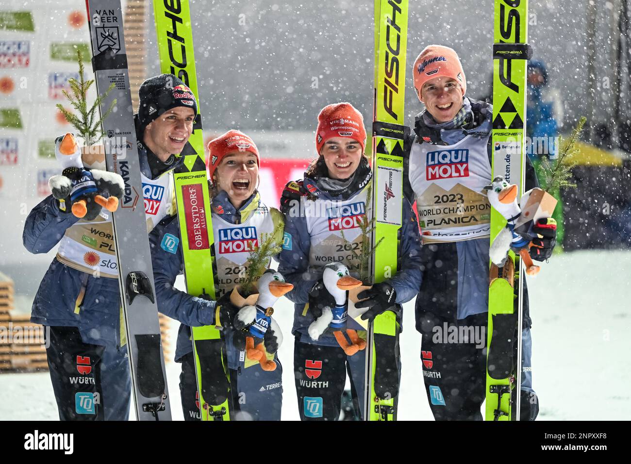 German ski jumping team members hi-res stock photography and images - Alamy