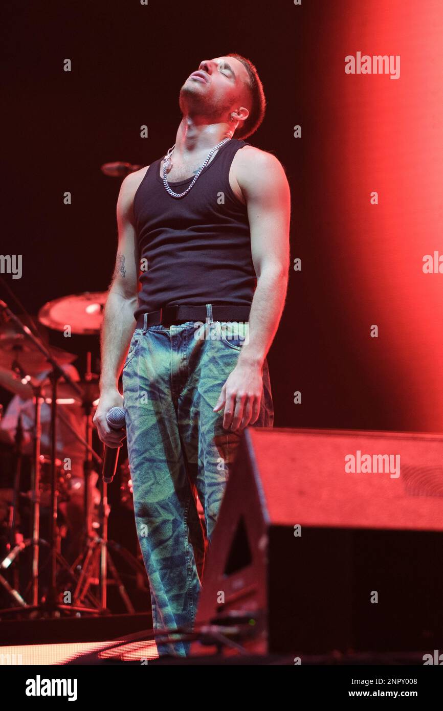 Madrid, Spain. 26th Feb, 2023. Argentine singer Valentín Oliva Mónaco ...