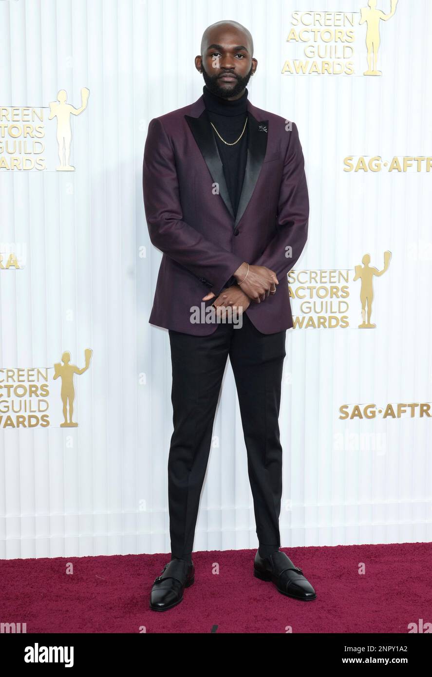 Josh Otusanya arrives at the 29th annual Screen Actors Guild Awards on ...