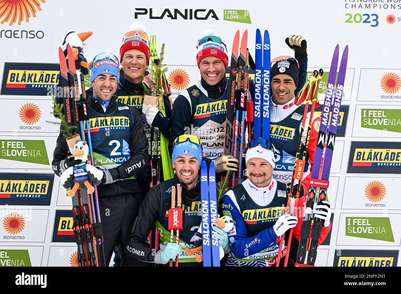 (L-R) Second placed Federico Pellegrin and Francesco De Fabiani of ...