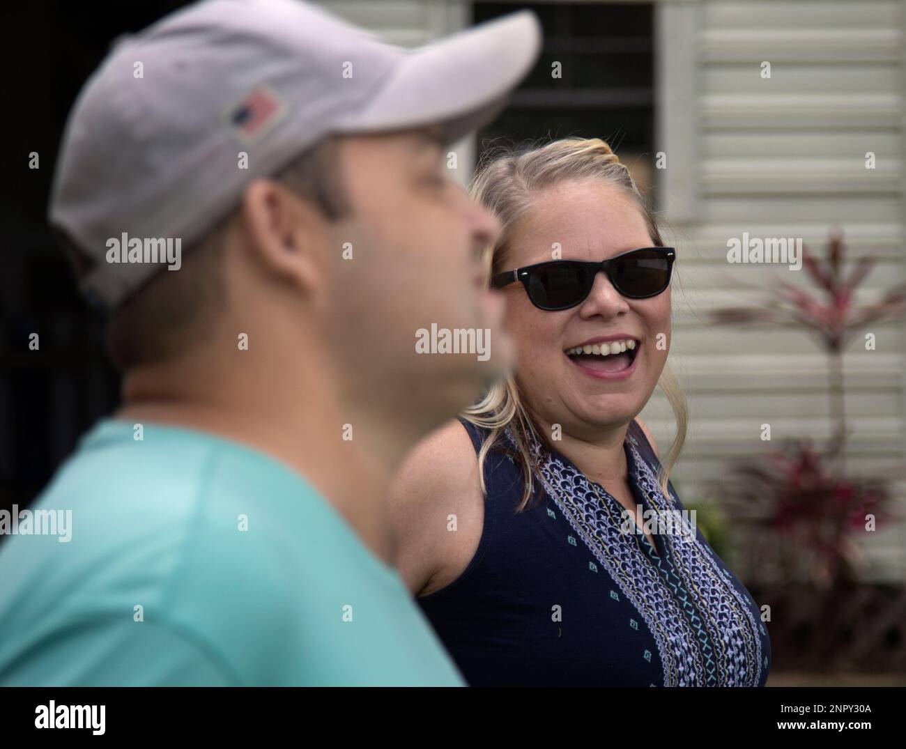 Patsy Nielsen, right, laughs with her husband and kidney recipient ...
