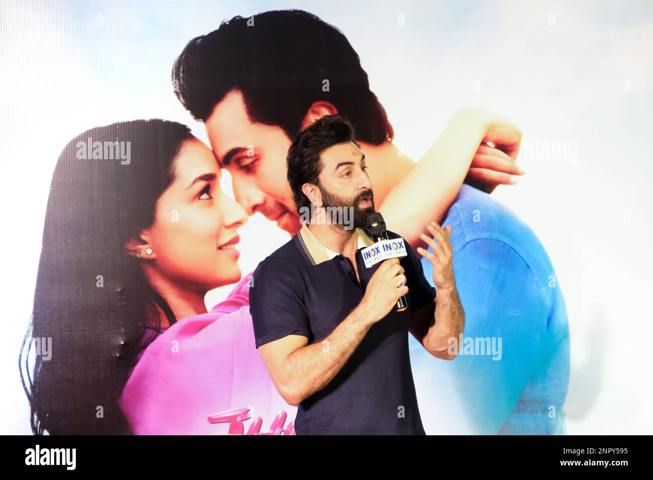 Bollywood actor Ranbir Kapoor interacts with the audience during a Q&A ...