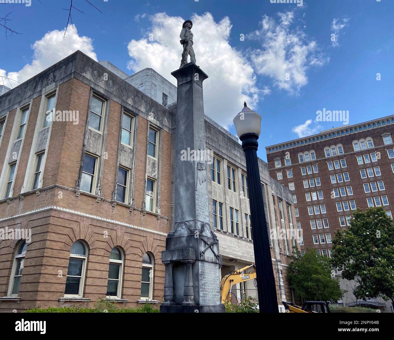 In this Tuesday, June 16, 2020 photo, a Confederate monument is ...